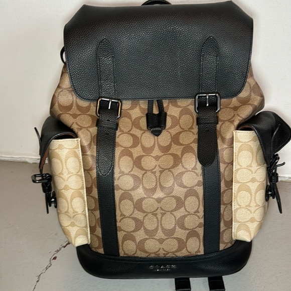 Coach | Bags | Authentic Coach Hudson Backpack Brown Black | Poshmark